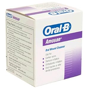 Amazon.com: Oral-B Amosan Oral Wound Cleanser , 20 - 1.7 g (.06 oz ...