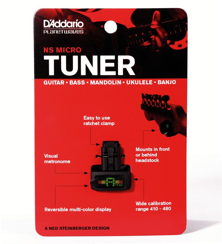 Planet Waves D'Addario Micro Clip-On Tuner for Guitars, Black : Amazon ...