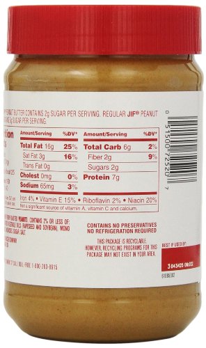 Simply Jif Creamy Peanut Butter, 27.3 Ounce (Pack of 10) Food ...