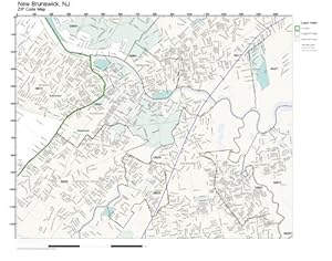 Amazon.com: ZIP Code Wall Map of New Brunswick, NJ ZIP Code Map ...