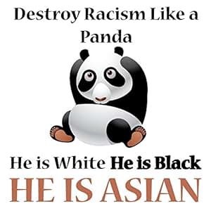 Amazon.com - Destroy Racism Like a Panda Slogan Art Bumper Sticker ...