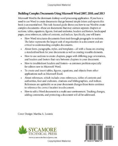 Building Complex Documents: Using Microsoft Word 2007, 2010, and 2013 ...
