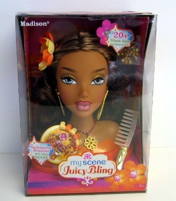 Barbie Styling Head – My Scene Barbie Juicy Bling Madison Styling Head ...