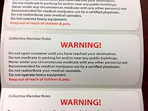 Amazon.com : Medical Marijuana Warning Labels : Office Products