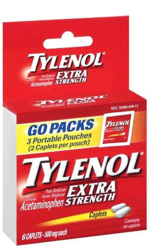 Tylenol Extra Strength Caplets With 500 Mg Acetaminophen Pain Reliever ...