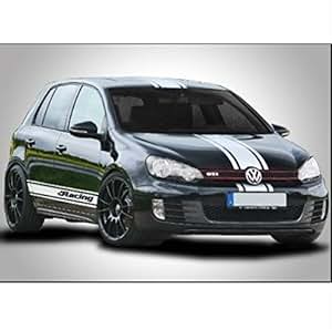 Amazon.com: VW Golf GTI R racing stripe Racing Stripes decal set roof ...