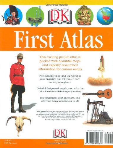 DK First Atlas (DK First Reference Series) Media Books Non Fiction Books