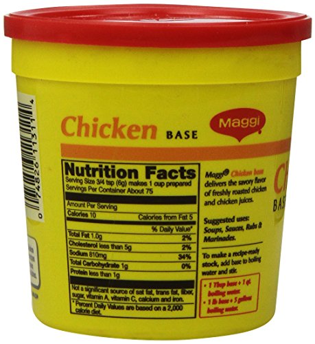 Maggi Chicken Base No Added Msg Gluten Free, 1 Pound Food, Beverages ...