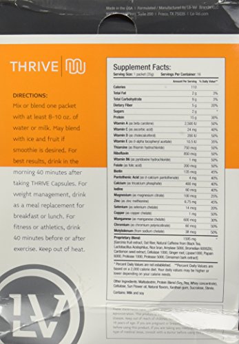 Protein Powder for Shakes by Thrive 16 packets 35g each Health Beauty ...