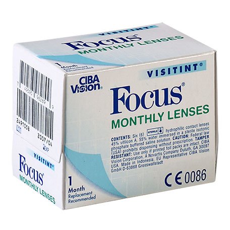 CIBA Vision, Focus Visitint monthly, Packung mit 6 Kontaktlinsen ...