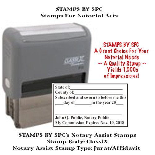 Buy NOTARY SUPPLIES // CUSTOM CLASSIX // SELF-INKING CUSTOM JURAT ...