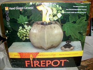 Amazon.com : NIB BIRD BRAIN HAND GLAZED CERAMIC FIRE POT INDOOR ...