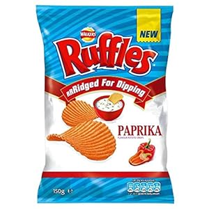 Amazon.com: Walkers Ruffles Ridged Crisps - Paprika (150g)