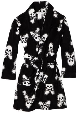 Amazon.com: Komar Little Boys' Skull Guitar Printed Bathrobe, Black ...