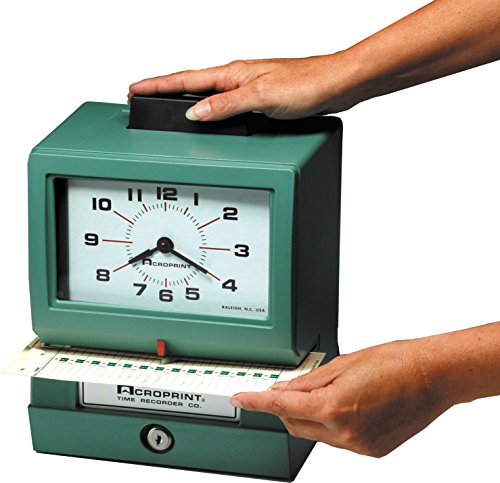Acroprint 125ER3 Heavy Duty Manual Time Recorder for Day of the Week ...