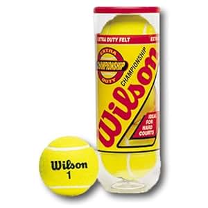 Amazon.com : Wilson Tennis Balls WRT100101 3-Pack Championship Hard ...