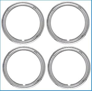 Amazon.com: 17" Beauty Wheel Trim Rings ABS Chrome Plastic: Automotive