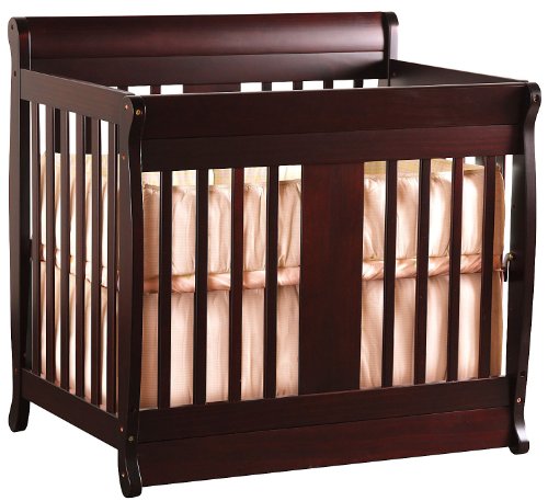 Nursery Smart Chelsea 2-in-1 Convertible Mini Crib – Mocha | Simmons ...