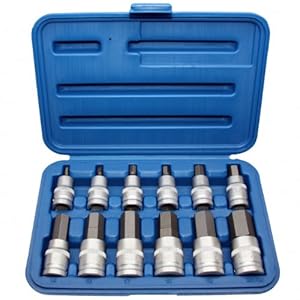 Kraft Inbus Socket Keys - 5-22 mm - 1/2-Inch Drive - Chromium-Vanadium ...