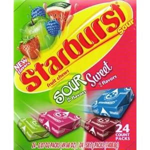 Amazon.com : Starburst Sour and Sweet Fruit Chews, 2.07-Ounce Packages ...
