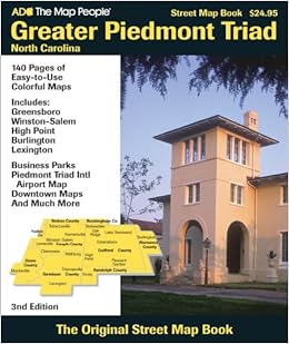ADC the Map People Greater Piedmont Triad, North Carolina Street Map ...