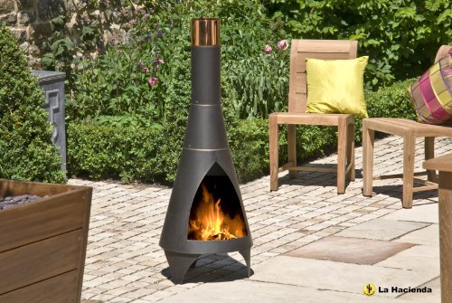 Buy 160cm Bronze Colorado Steel Chiminea Chimenea at Garden ...