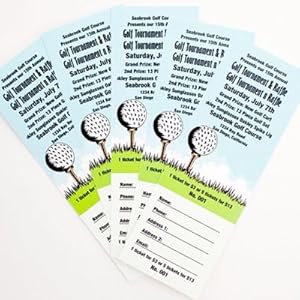 Amazon.com : Golf Raffle Tickets (Model 001) - 1000 : Office Products