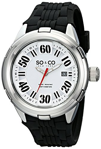 SO&CO York Men's 5005.2 SoHo Analog Display Japanese Quartz Black Watch ...