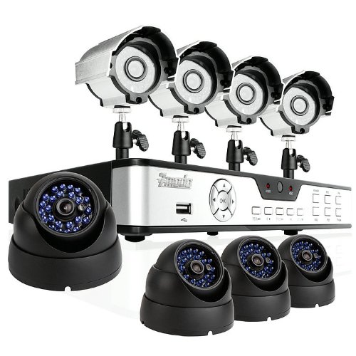 ZMODO 8CH DVR CCTV Surveillance System with 4 Sony CCD Bullet Outdoor ...