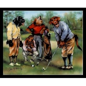 Dogs Playing Golf Picture - GolfBlogger Golf Blog