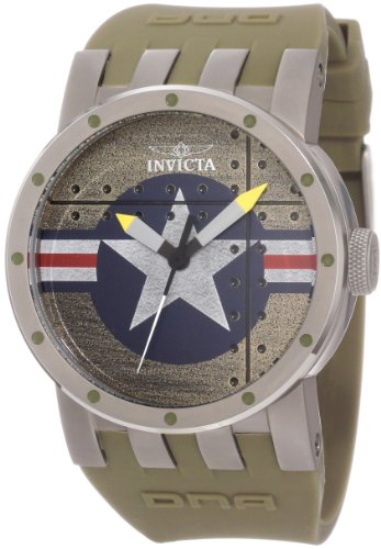 Invicta Men’s 11648 DNA Bomber Olive Green Dial Olive Green Silicone ...