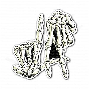Amazon.com : LA Los Angeles Hands Skeleton Skull Sticker : Everything Else
