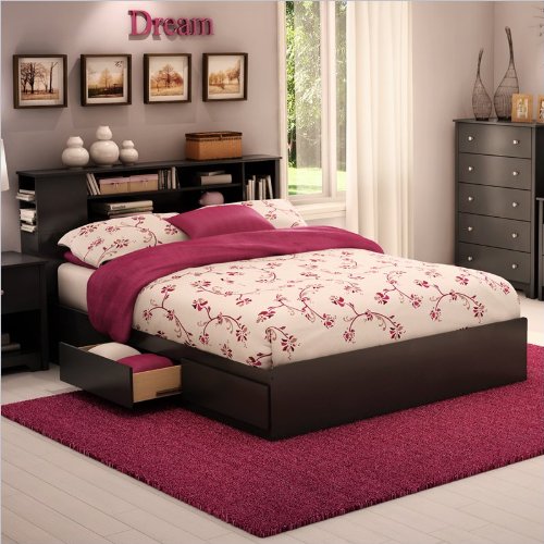 Best Buy South Shore Vito Collection Queen 60 Inch Mates Bed Black ...