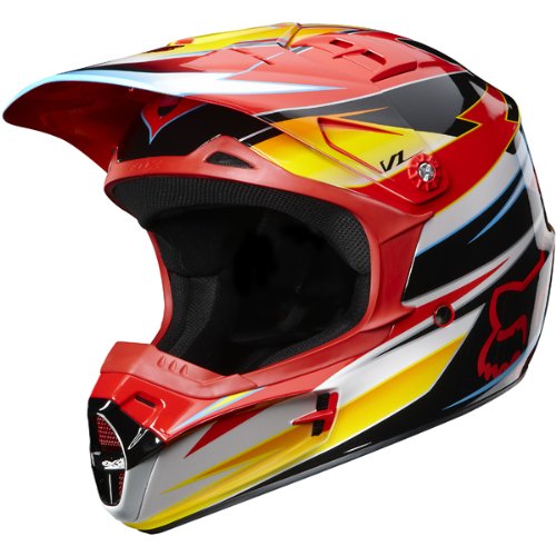 Fox Racing Race Men’s V1 MX/Off-Road/Dirt Bike Motorcycle Helmet – Red ...