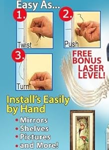 Amazon.com: Hercules Hooks Revolutionary Wall Hangers w/Laser Marker ...