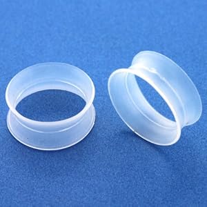 Clear Flexible Silicone Flesh Tunnel Plugs