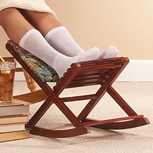 Amazon.com - Wood and Tapestry Foldaway Rocking Footrest