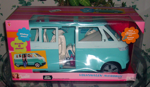 Amazon.com: Barbie Volkswagen Microbus VW Vehicle Van with Working Horn ...