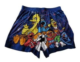 Amazon.com: Sesame Street Mens Big Bird Cookie Monster Elmo Boxer ...