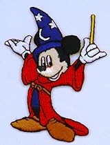 Disney Fantasia Wizard Mickey Mouse with wand Patch 3.25 inch tall ...