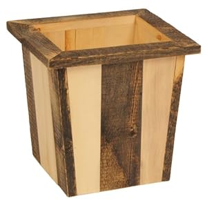 Amazon.com - Rustic Wood Large Trash Container - Waste Bins