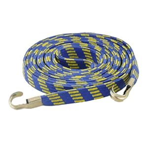 Elastic Flat Nylon Coated Cable Strap Rope 4.5M Blue Yellow for ...