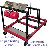 Mobile Engine Testing Station Gauge Meters Stand Engine Tester