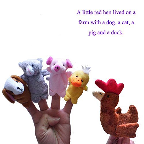 Storytelling The Little Red Hen Finger Puppet 5pc Model | Desertcart INDIA