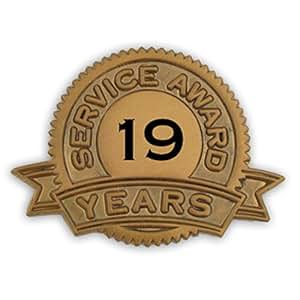 Amazon.com: 19 Years of Service Award Lapel Pin: Jewelry