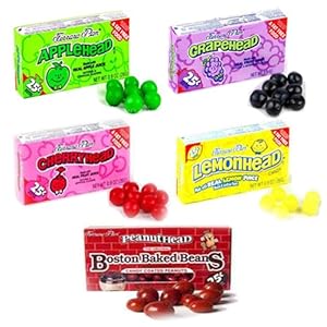 Lemonheads, Cherryheads, Grapeheads, Appleheads & Peanutheads Mix (5 ...