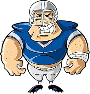 Amazon.com - NFL American Football Angry Player Cartoon Art Bumper ...