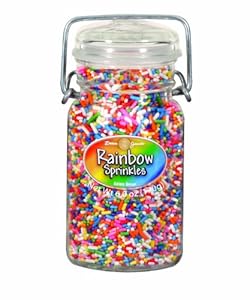 Dean Jacobs Rainbow Sprinkles-Glass Jar with Wire, 6.3-Ounce (Pack of 3 ...