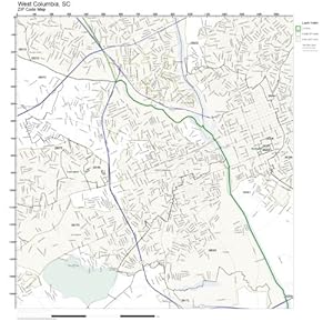 Amazon.com: ZIP Code Wall Map of West Columbia, SC ZIP Code Map Not ...