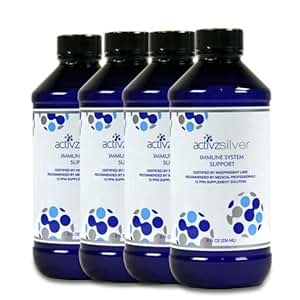 Amazon.com: Silver Solution Liquid 12ppm - 8oz bottle 4 pack by Activz ...